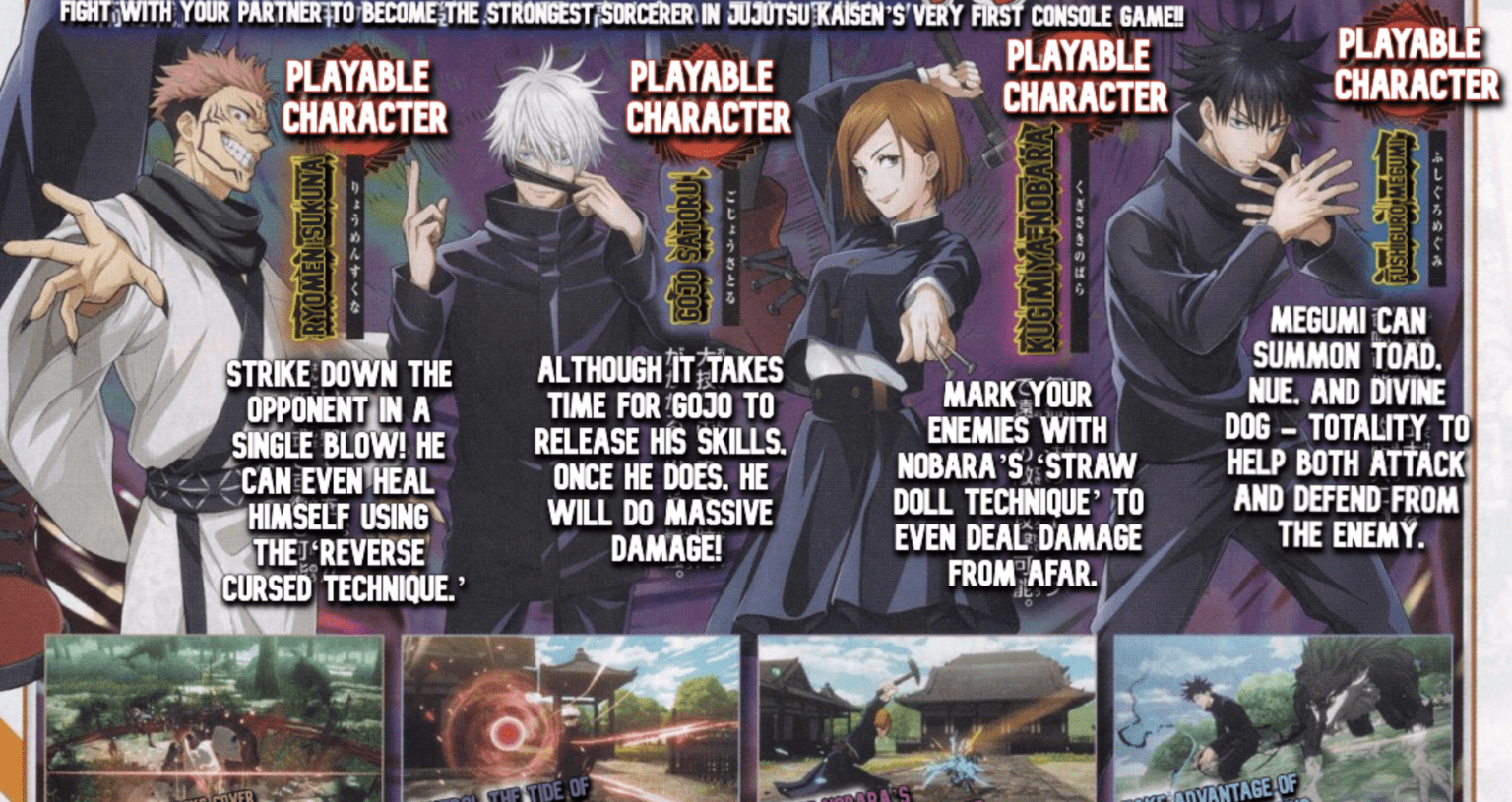 Jujutsu Kaisen Cursed Clash Scan Reveals Ryomen Sukuna as a Playable ...